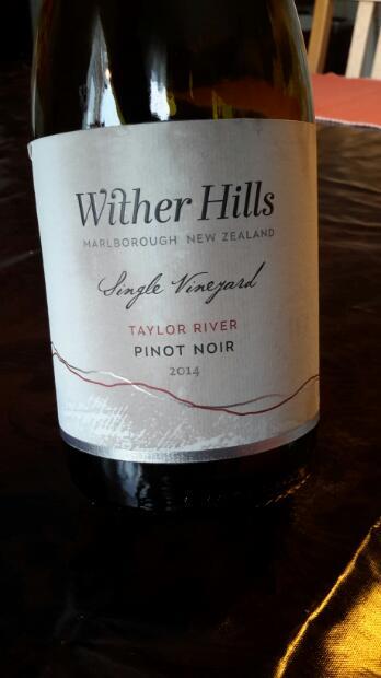 2014 Wither Hills Pinot Noir Taylor River, New Zealand, South Island ...