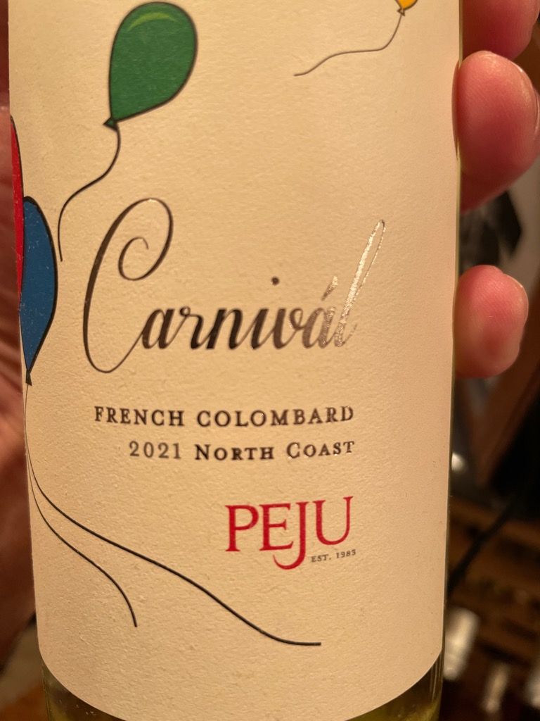 2021 Peju Province Winery French Colombard Carnival, USA, California ...
