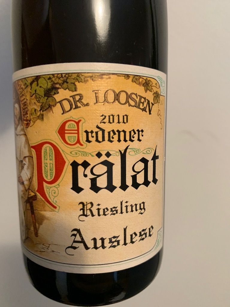 2010 Dr. Loosen Erdener Prälat Riesling Auslese Goldkapsel #42, Germany ...