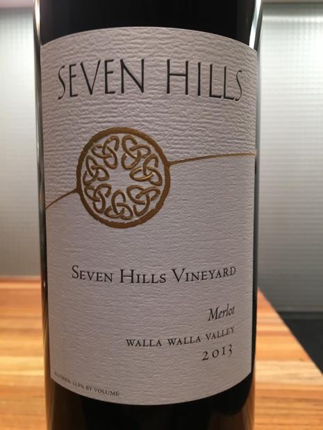2013 Seven Hills Winery Merlot Seven Hills Vineyard, USA, Washington, Columbia Valley, Walla ...