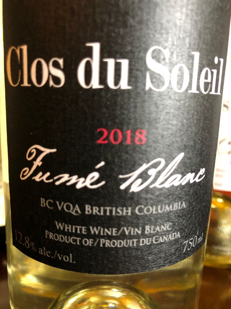 2019 Clos du Soleil Fumé Blanc, Canada, British Columbia, Similkameen ...