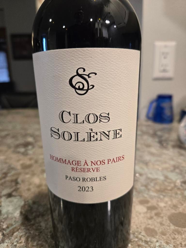 2023 Clos Solène Hommage À Nos Pairs Reserve, USA, California, Central ...