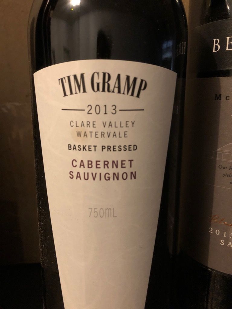 2018 Tim Gramp Cabernet Sauvignon Basket Pressed Watervale, Australia ...