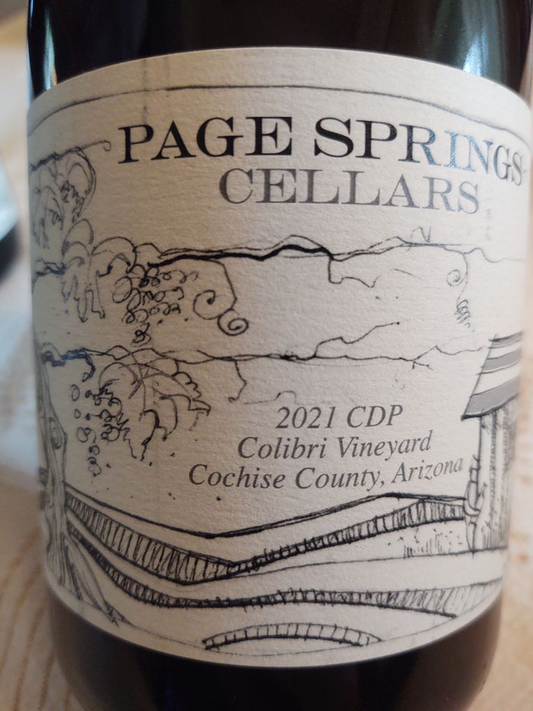 2022 Page Springs Cellars CDP - Colibri neuf du Pape Colibri Vineyard ...