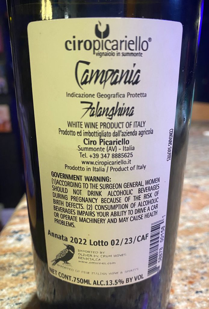 2024 Ciro Picariello Falanghina Bru Emm, Italy, Campania, Campania IGT ...