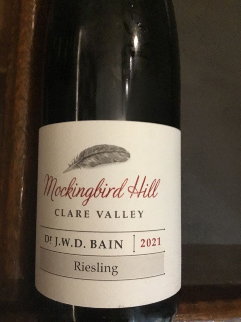 2024 Mockingbird Hill Winery Riesling Dr J.W.D. Bain, Australia, South ...