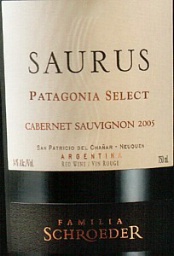 2006 Bodega Familia Schroeder Cabernet Sauvignon Saurus Select ...