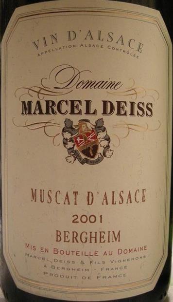 1992 Marcel Deiss Muscat Bergheim, France, Alsace - CellarTracker