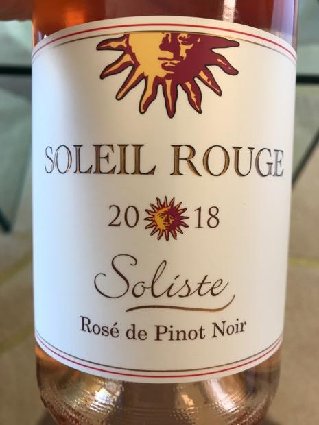 2019 Soliste Cellars Pinot Noir Soleil Rouge, USA, California, Sonoma ...