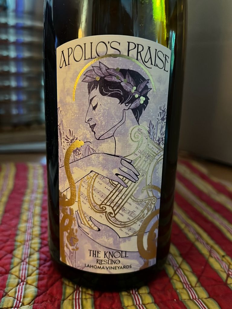2024 Apollo's Praise Riesling The Knoll Lahoma Vineyards, USA, New York ...