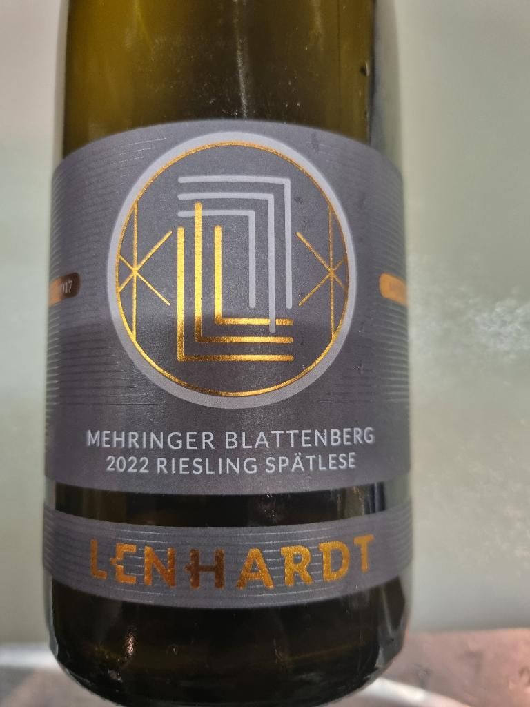 2022 Weingut Lenhardt Mehringer Blattenberg Riesling Spätlese ...
