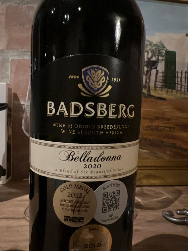 2022 Badsberg Belladonna, South Africa, Breede River Valley ...