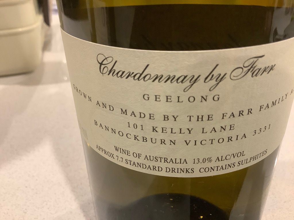 2015 By Farr Chardonnay, Australia, Victoria, Port Phillip, Geelong ...