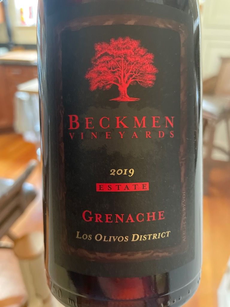 2019 Beckmen Vineyards Grenache Estate Los Olivos District, USA ...