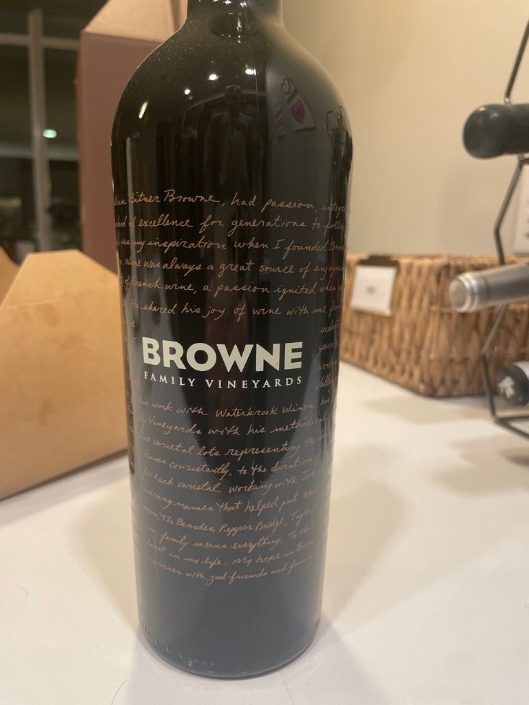2020 Browne Family Vineyards All the Best Proprietor's Blend, USA ...