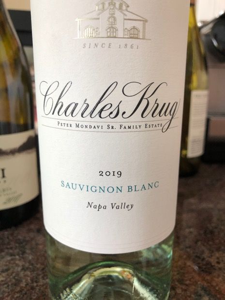 2019 Charles Krug Winery (Peter Mondavi Family) Sauvignon Blanc, USA ...