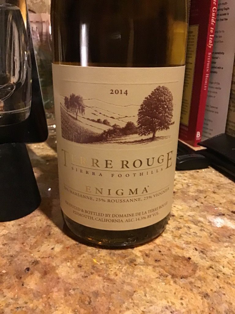 2014 Domaine de la Terre Rouge Enigma, USA, California, Sierra ...