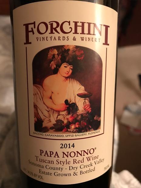 2014 Forchini Papa Nonno, USA, California, Sonoma County, Dry Creek ...
