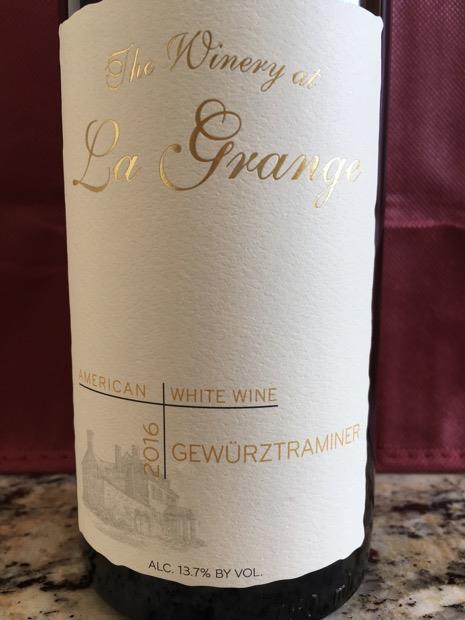 2011 The Winery at La Grange Gewürztraminer, USA, Virginia, Northern ...