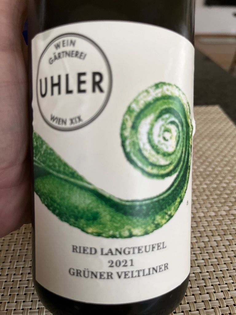 2021 Peter Uhler Grüner Veltliner Ried Langteufel-Nussberg, Austria, Wien - CellarTracker