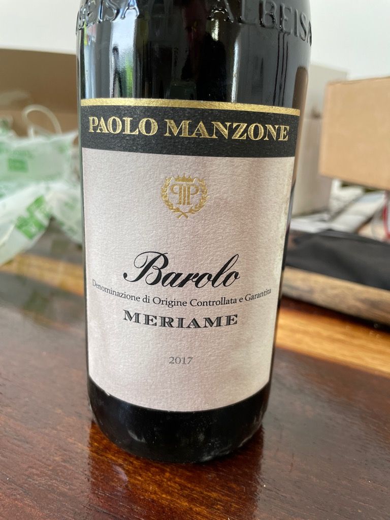2017 Paolo Manzone Barolo Meriame, Italy, Piedmont, Langhe, Barolo ...