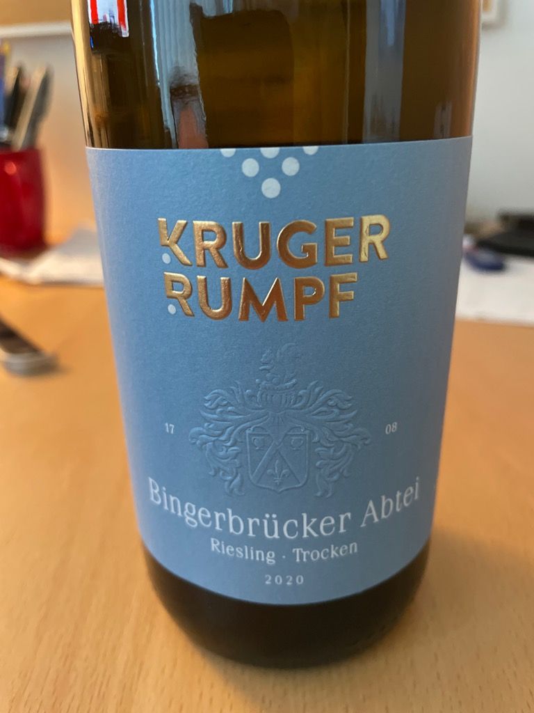 2020 Kruger-Rumpf Bingerbrücker Abtei Rupertsberg Riesling trocken, Germany, Nahe - CellarTracker