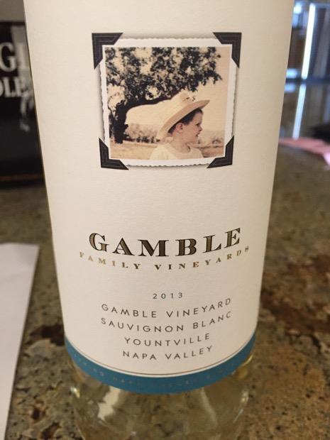 2013 Gamble Family Vineyards Sauvignon Blanc Gamble Vineyard, USA ...