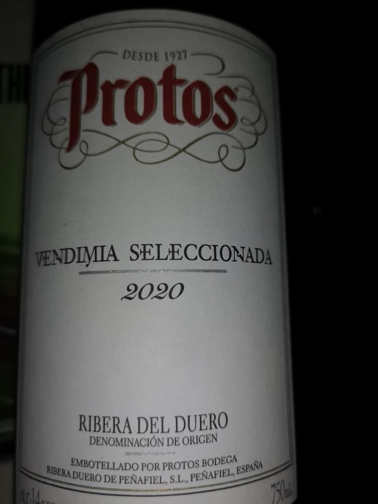 2020 Bodegas Protos Ribera del Duero Vendimia Seleccionada, Spain ...