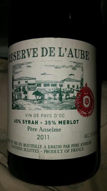 2010 Père Anselme Reserve De L'Aube Rouge, France, Languedoc Roussillon, Vin de Pays d'Oc ...
