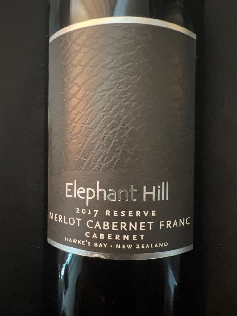 2018 Elephant Hill Reserve Merlot Cabernet Franc Cabernet, New Zealand, North Island, Hawke's ...