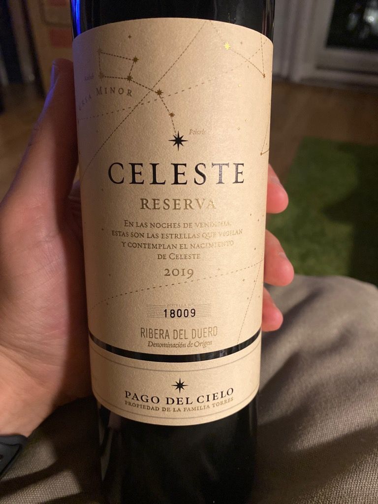 2020 Torres Ribera del Duero Céleste Reserva Pago del Cielo, Spain ...