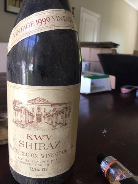 1990 KWV Shiraz, South Africa, Coastal Region - CellarTracker