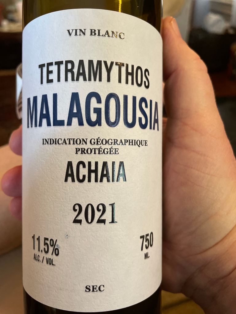 2019 Tetramythos Malagousia, Greece, Peloponnisos, Achaia - CellarTracker