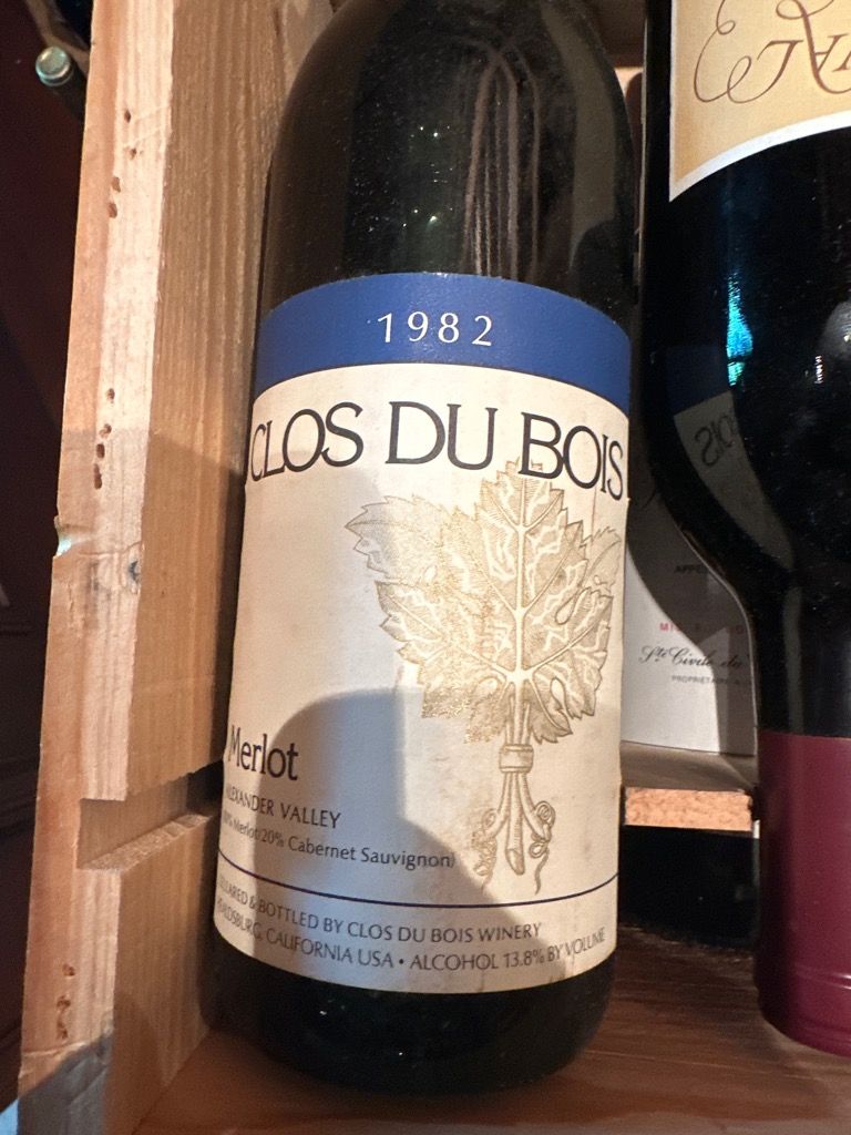1981 Clos du Bois Merlot Sonoma County, USA, California, Sonoma County ...