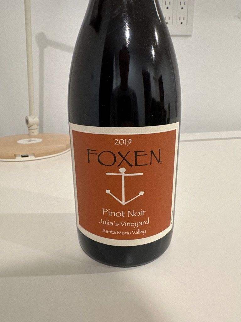 2019 Foxen Pinot Noir Julia's Vineyard, USA, California, Central Coast ...