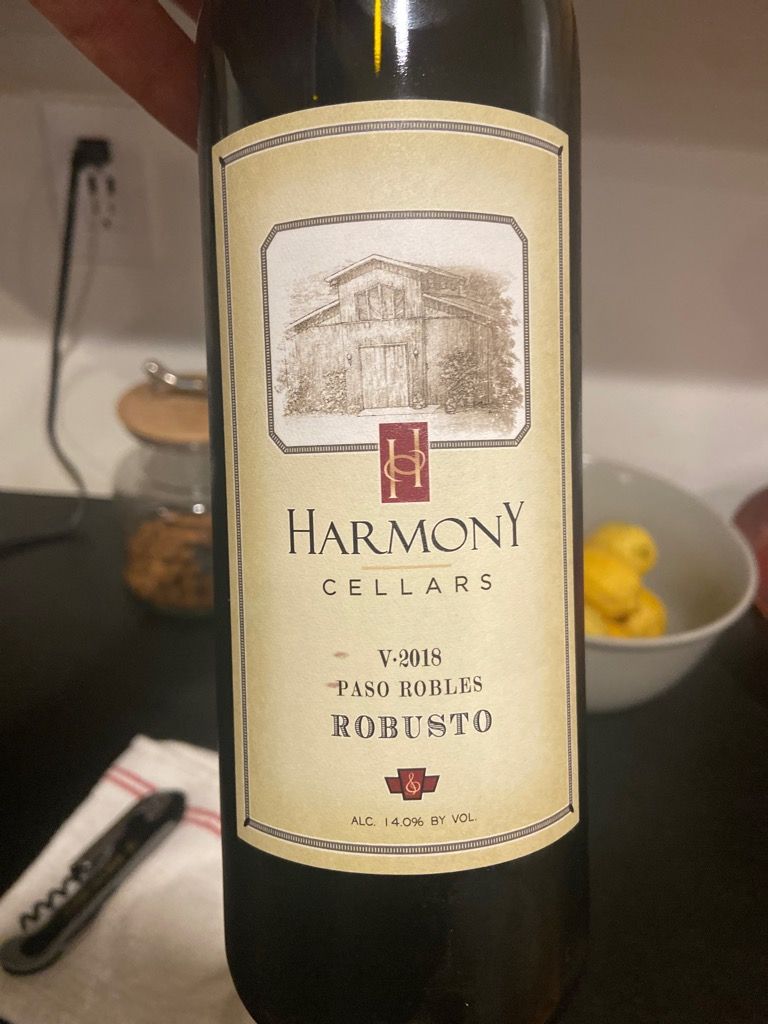 2018 Harmony Cellars Robusto - 30th Anniversary, USA, California ...