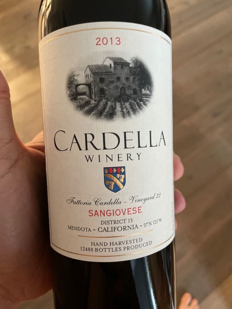 2015 Cardella Winery Sangiovese Reserve Fattoria Cardella - Vineyard 22 ...