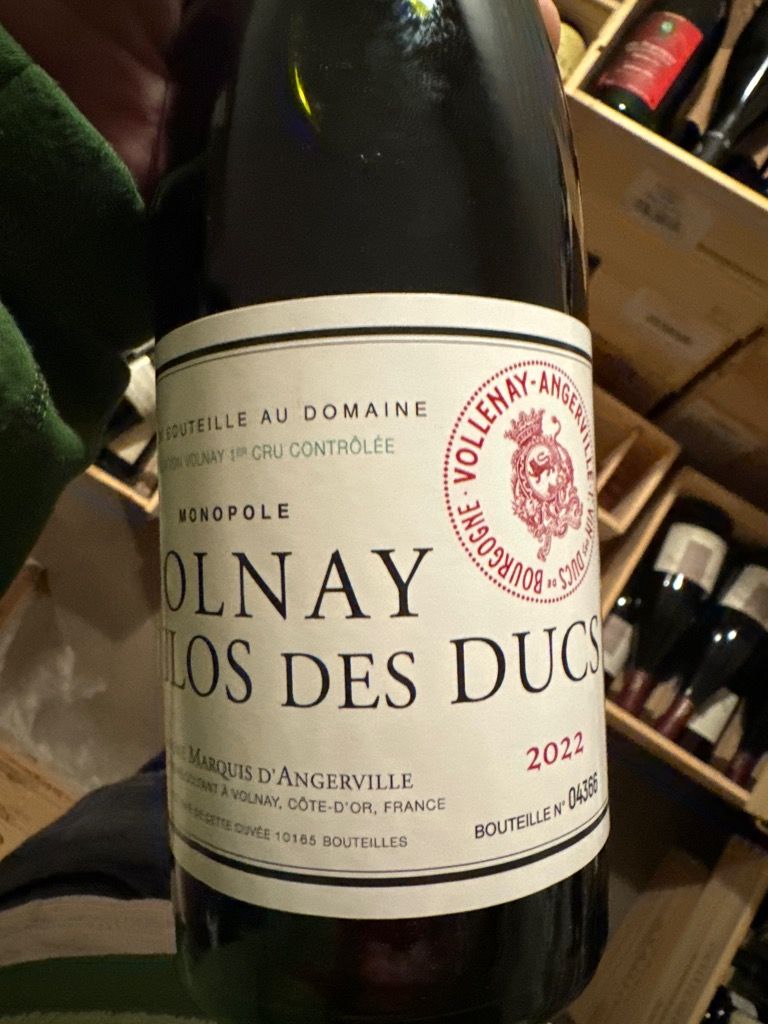 2022 Domaine Marquis d'Angerville Volnay 1er Cru Clos des Ducs, France, Burgundy, Côte de Beaune ...