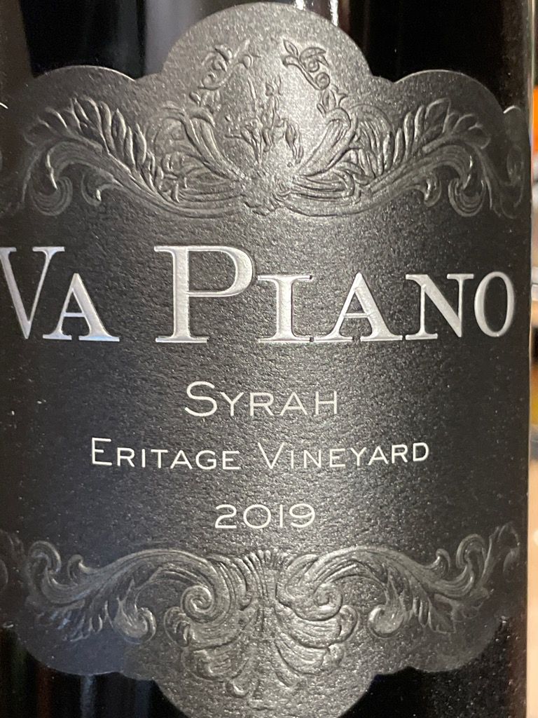2021 Va Piano Vineyards Syrah Black Label Reserve Eritage, USA ...