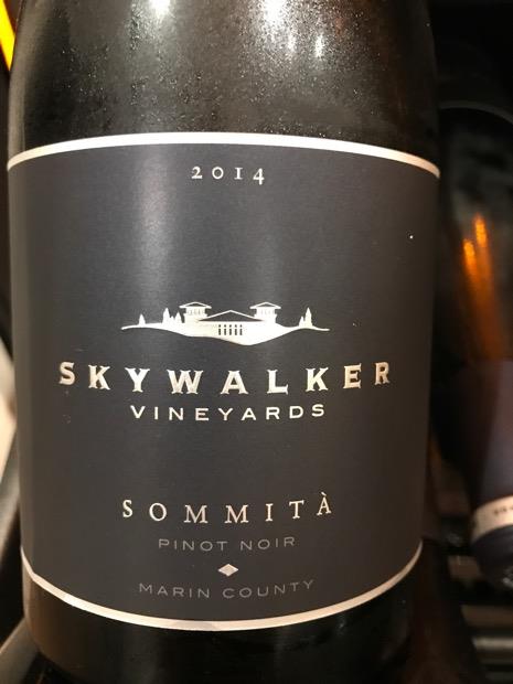 2014 Skywalker Vineyards Pinot Noir Sommita, USA, California, San Francisco Bay, Marin County ...