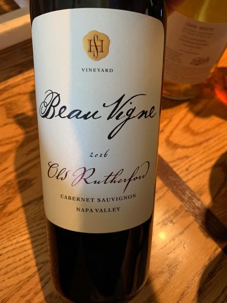 2016 Beau Vigne Cabernet Sauvignon Old Rutherford, USA, California ...