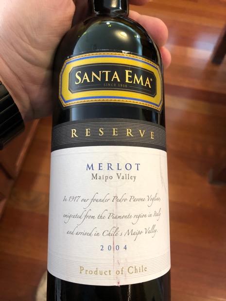 2004 Santa Ema Merlot Reserva, Chile, Maipo Valley - CellarTracker