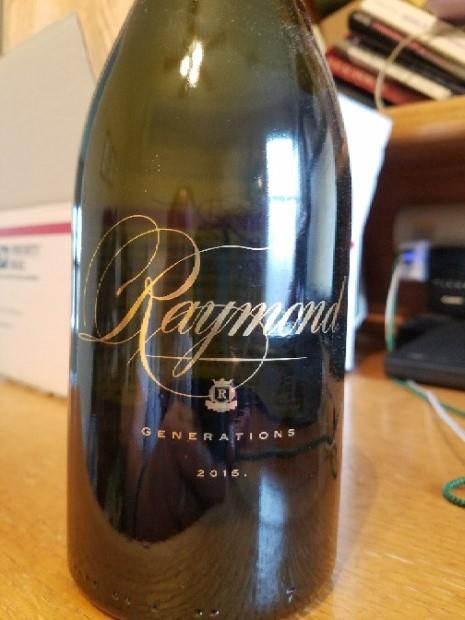 2015 Raymond Vineyard & Cellar Chardonnay Generations, USA, California ...
