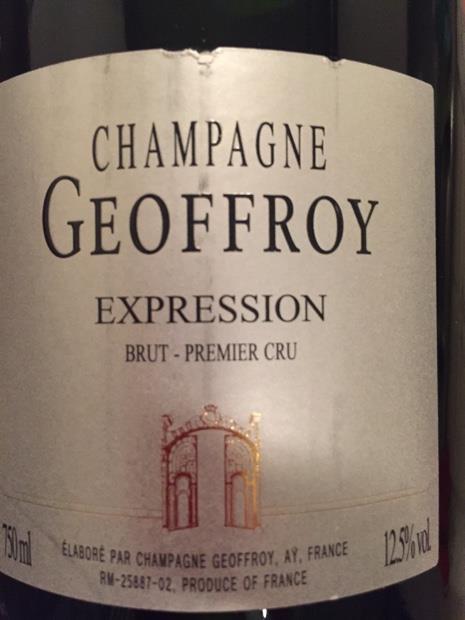 2014 Geoffroy Champagne Premier Cru Expression Brut, France, Champagne ...