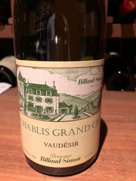 2015 Domaine Billaud-Simon Chablis Grand Cru Vaudésir, France, Burgundy ...
