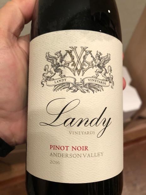 2016 Landy Family Vineyards Pinot Noir, USA, California, Sonoma County ...