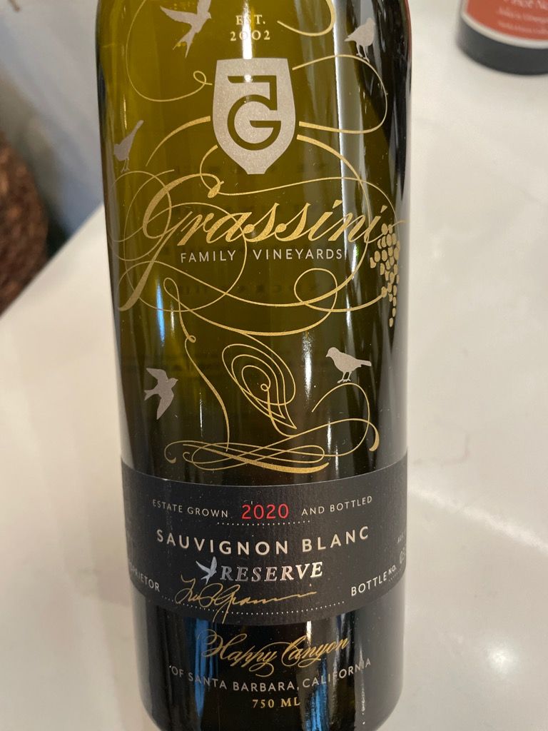 2021 Grassini Family Vineyards Sauvignon Blanc Reserve, USA, California ...