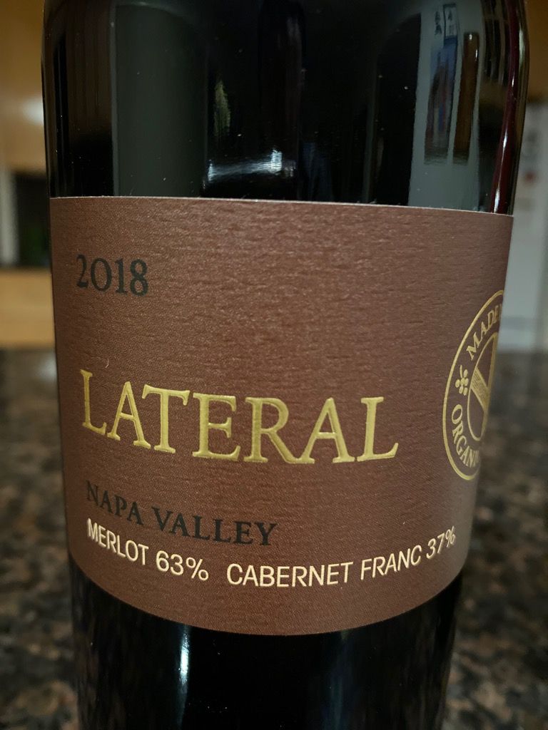 2018 Lateral Merlot, USA, California, Napa Valley - CellarTracker
