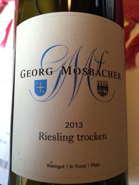 2013 Georg Mosbacher Riesling trocken, Germany, Pfalz - CellarTracker
