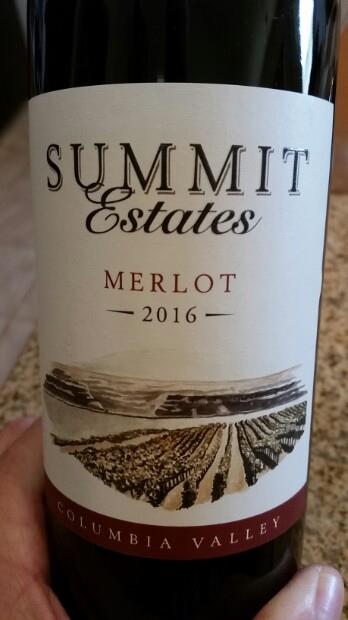2016 Summit Estates Merlot, USA, Washington, Columbia Valley ...